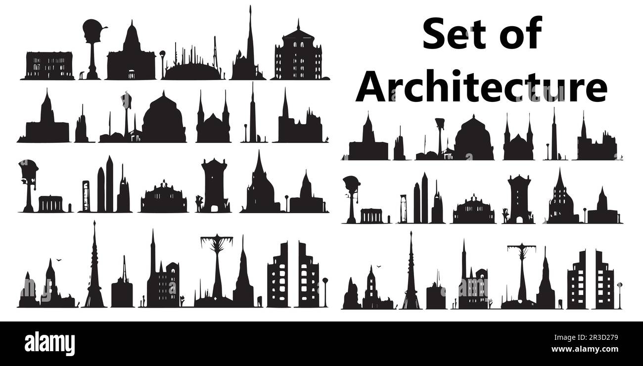 Silhouette skyscraper architecture hi-res stock photography and images ...