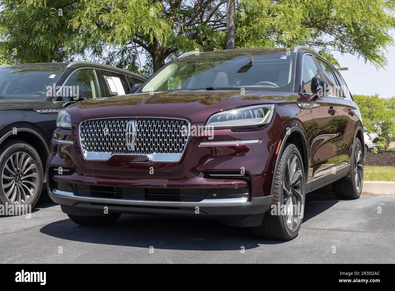 Fishers - Circa May 2023: Lincoln Aviator SUV display at a dealership ...