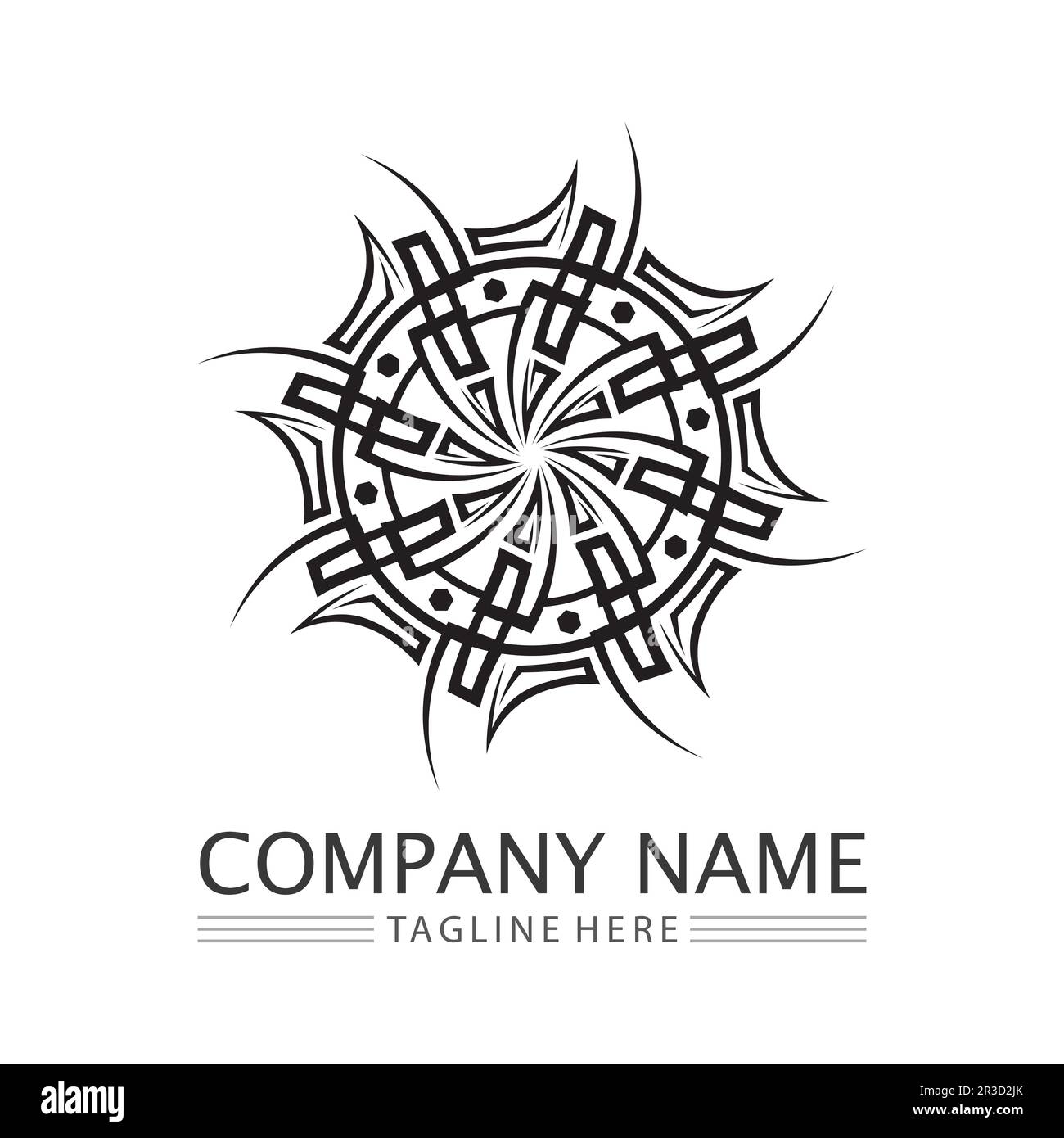 black tribal vector logo design icon and sign tribal Stock Vector Image ...