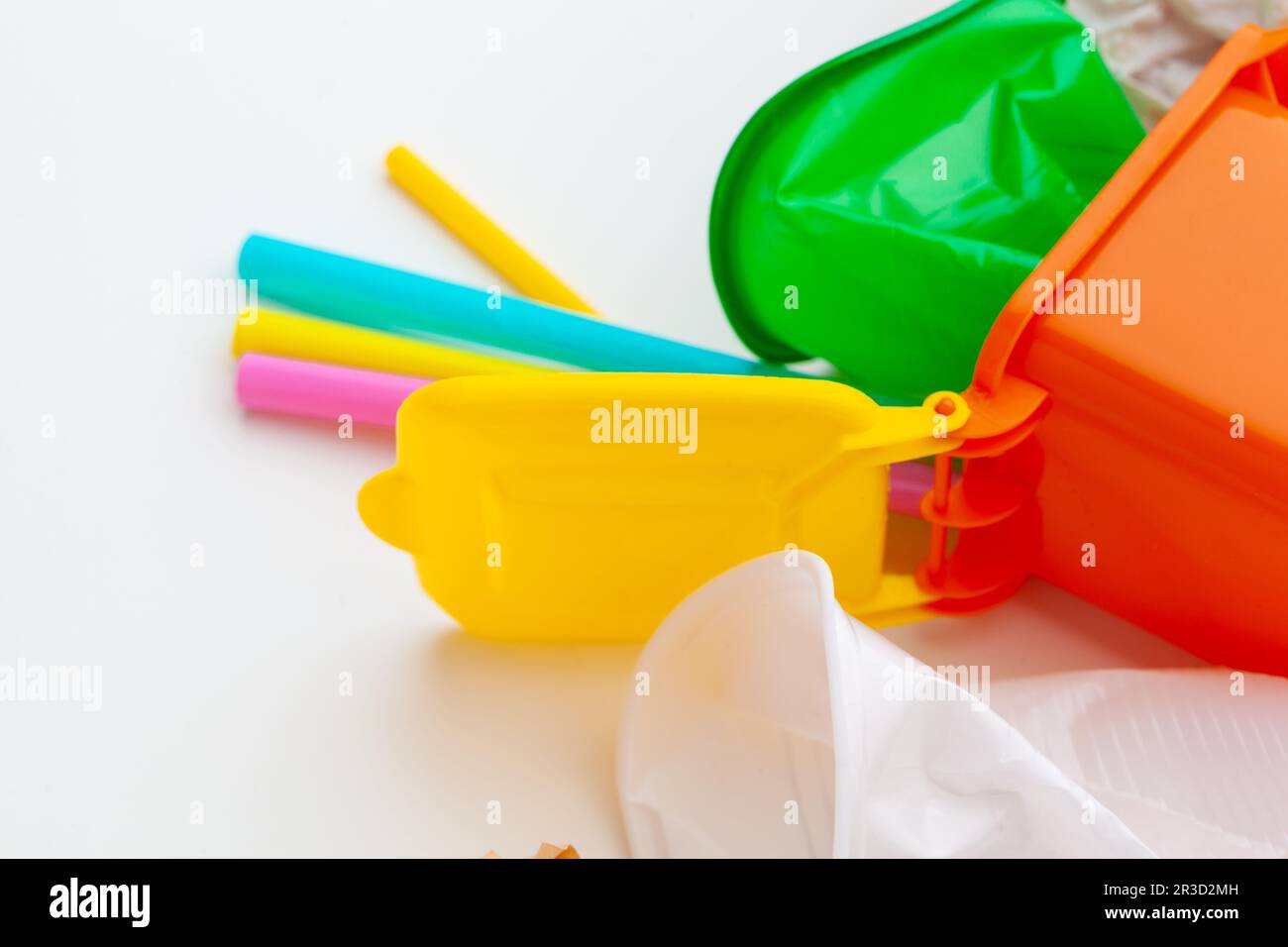 trash bins and assorted garbage, irecycle concept Stock Photo - Alamy