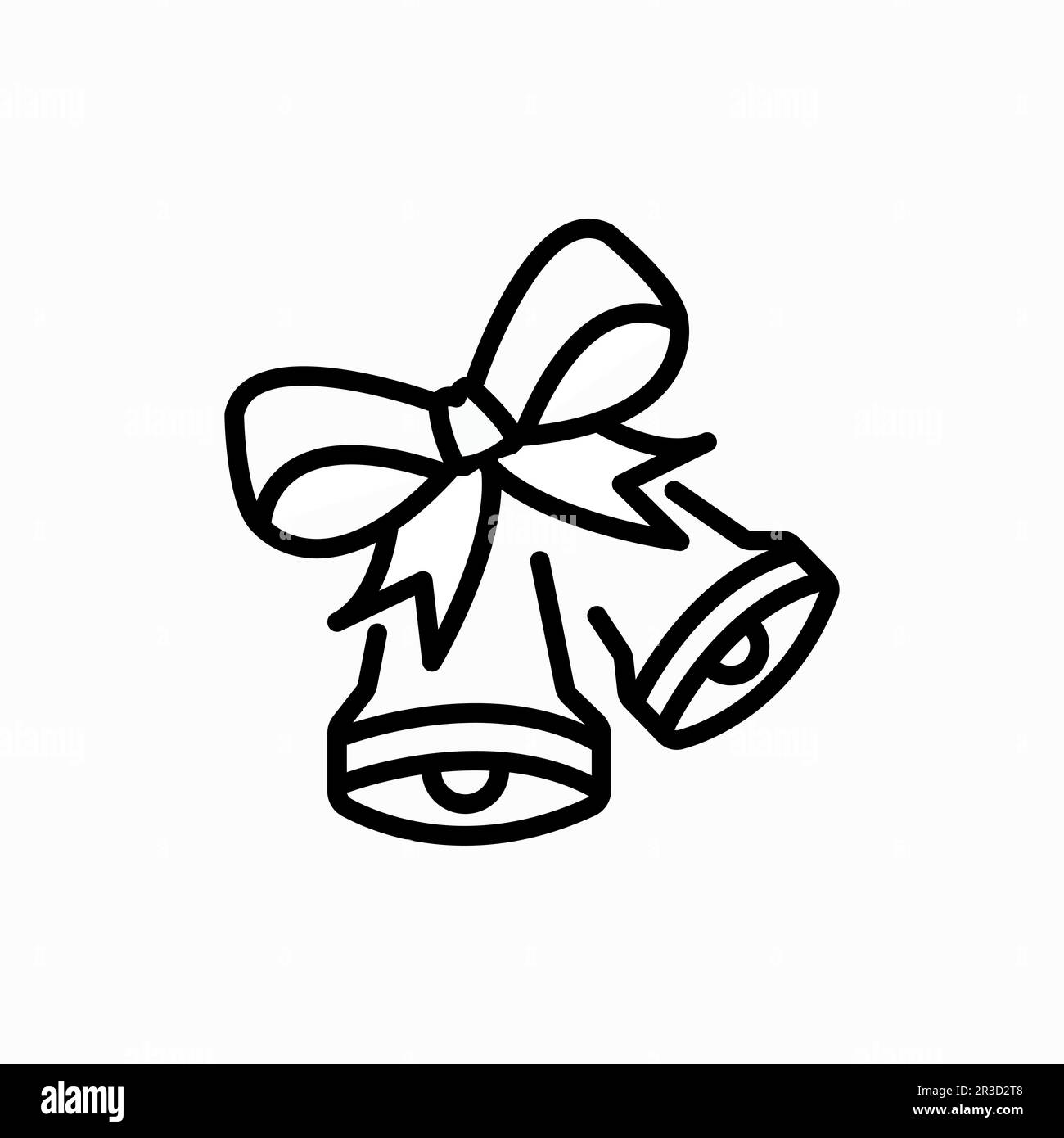 Christmas bell icon logo template vector Stock Vector Image & Art - Alamy