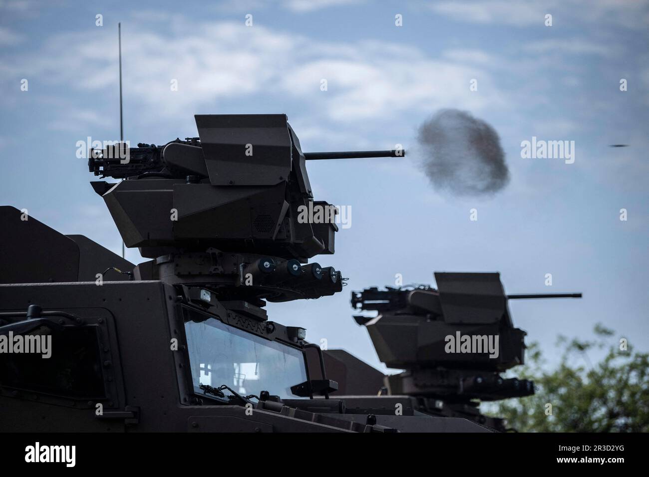 Caylus, France. 23rd May, 2023. Presentation of French VBMR-L "Serval ...
