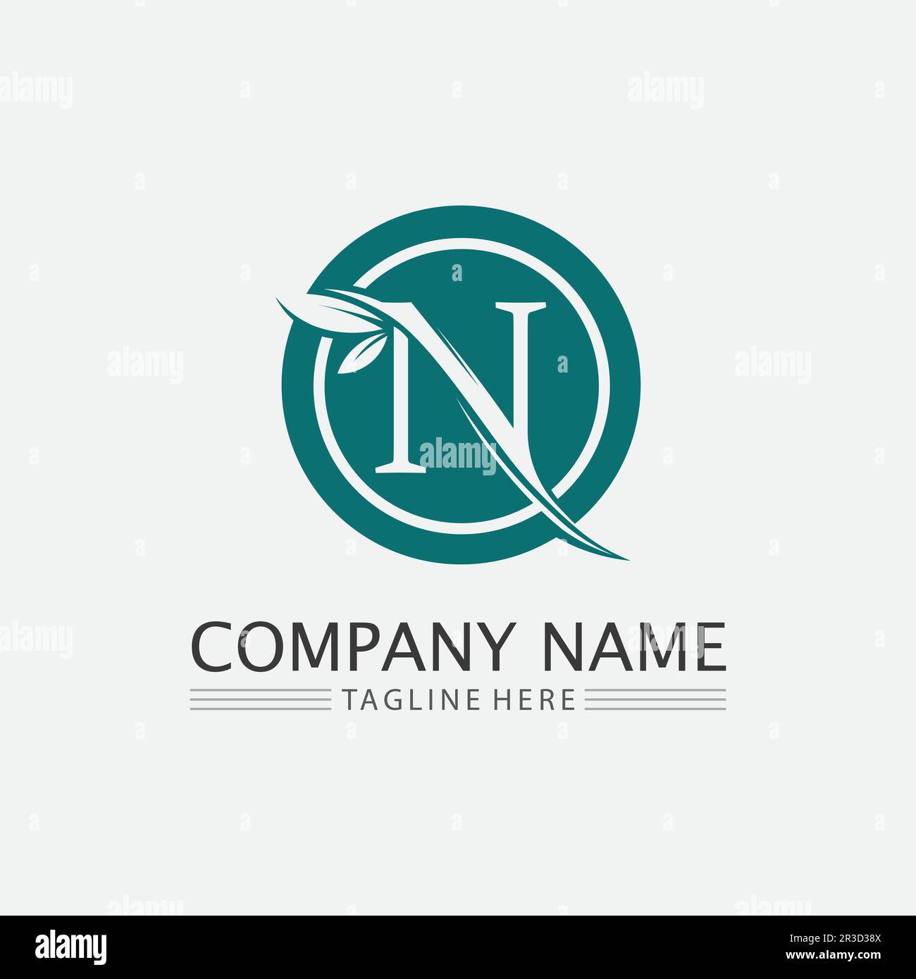 N Letter and fnt Logo Template vector icon illustration design Stock ...