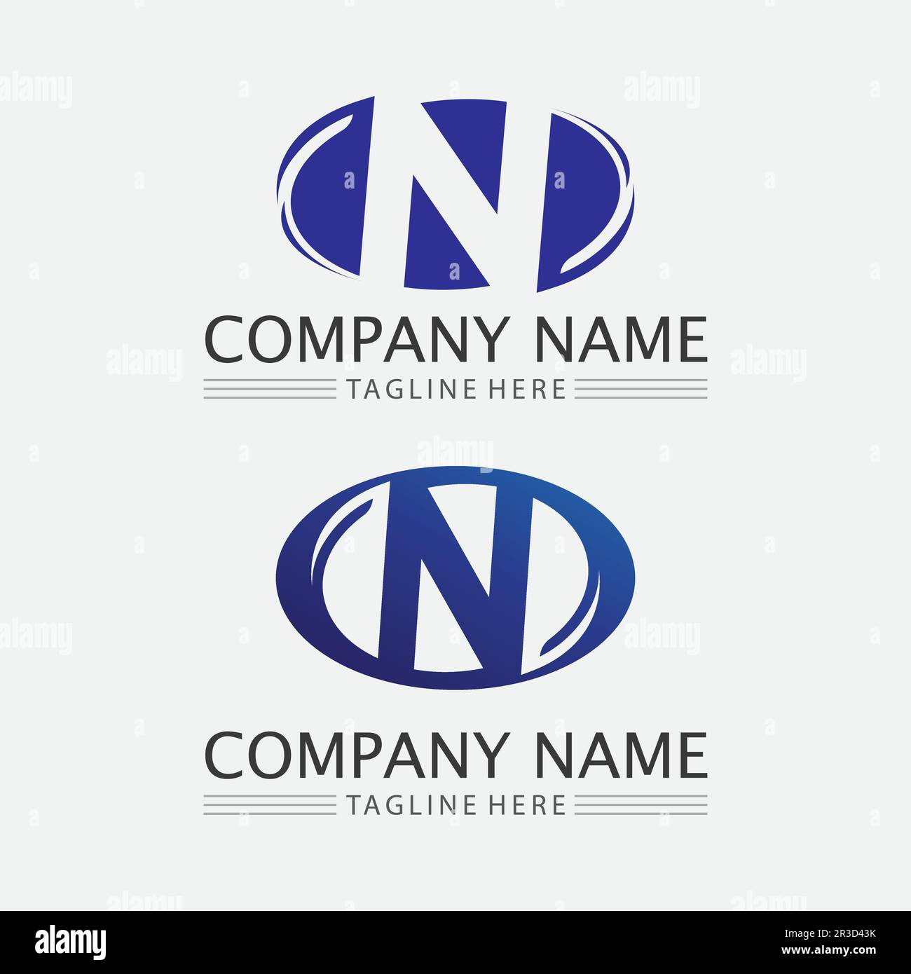 N Letter and fnt Logo Template vector icon illustration design Stock ...