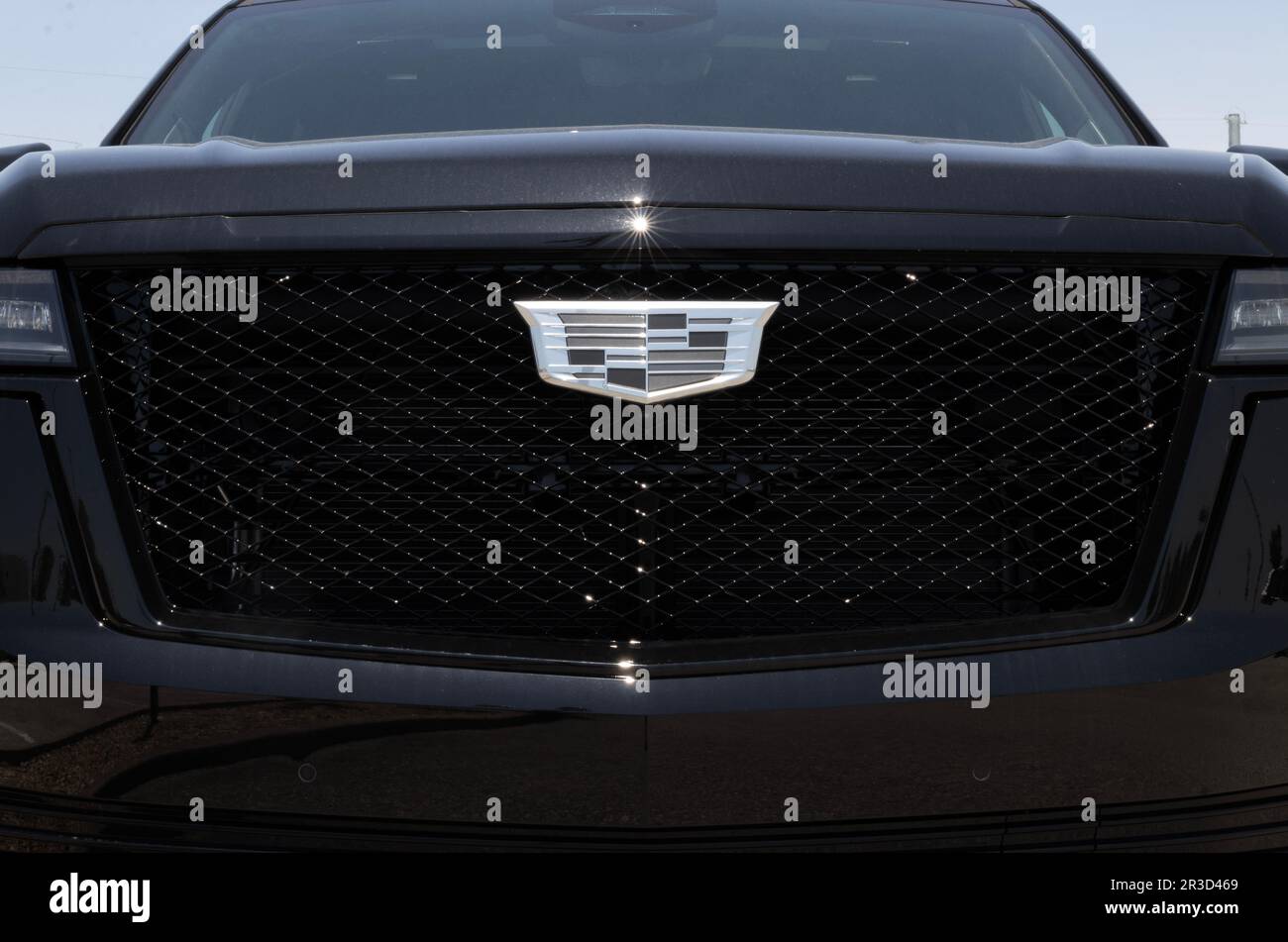 Fishers - Circa May 2023: Cadillac Escalade display at a dealership ...