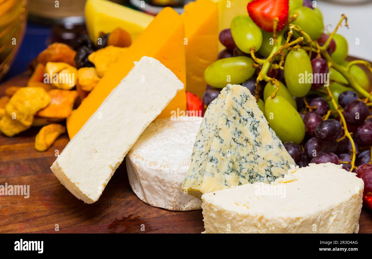 Breakfast brunch cheese board at Spring Festival picnic event Stock ...