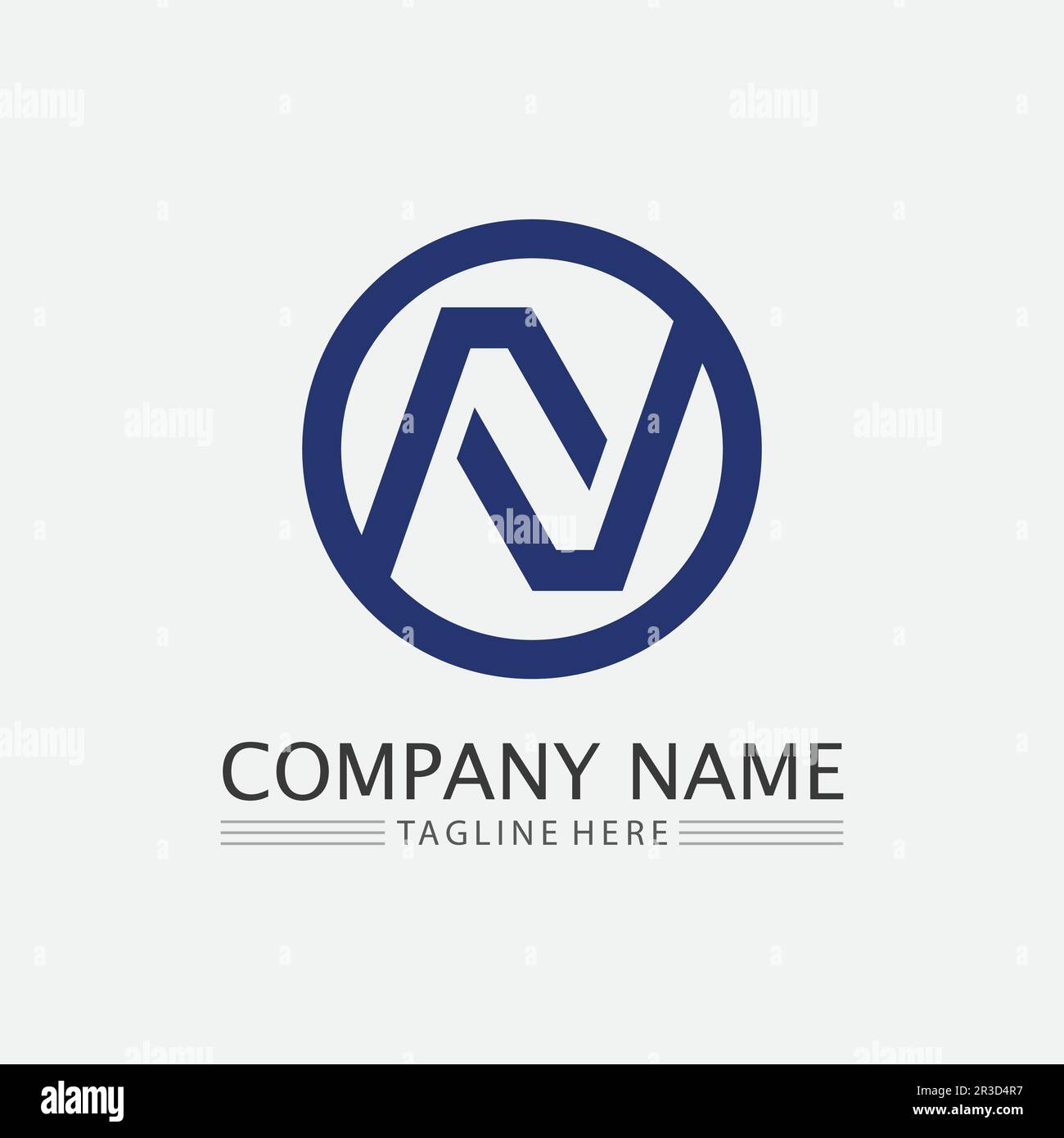 N Letter and fnt Logo Template vector icon illustration design Stock ...