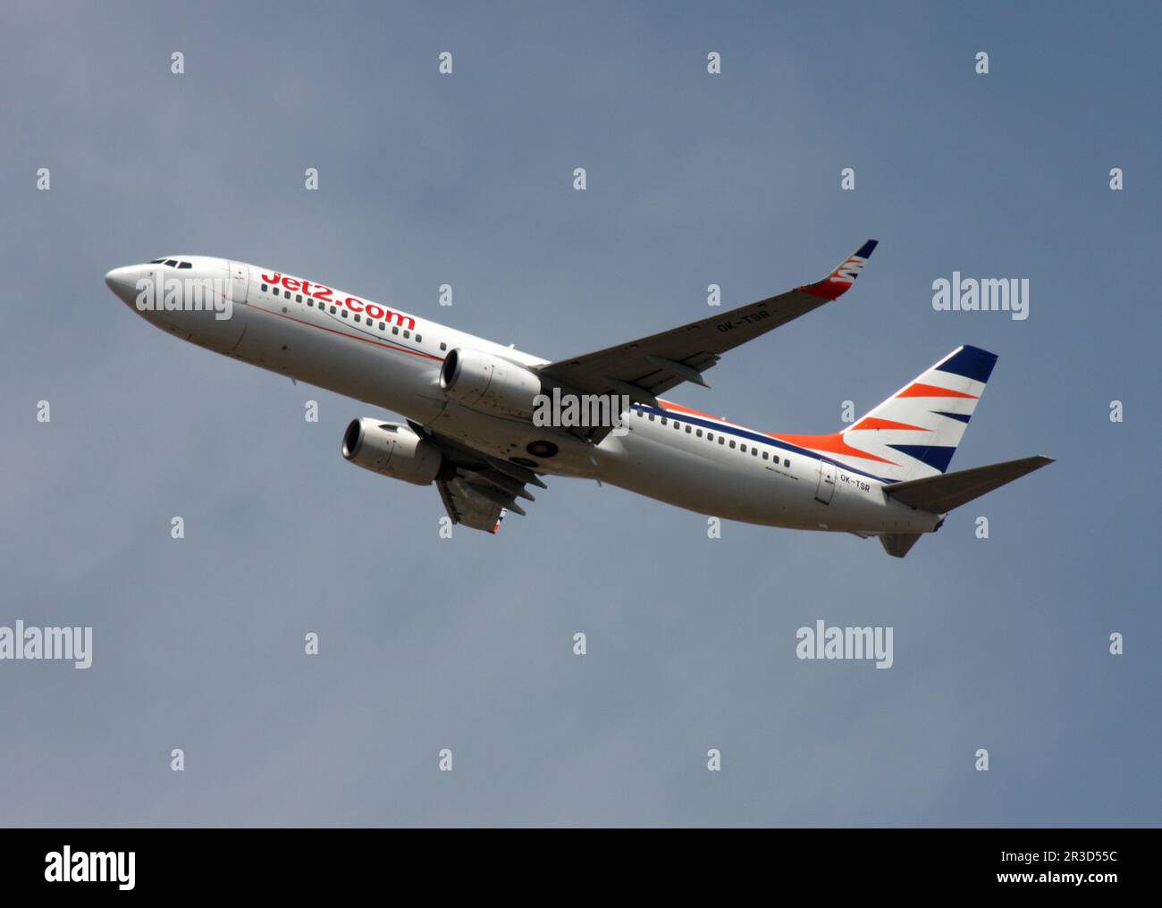 A Boeing 737-800 on lease to Jet2 from Smartwings departs Palma Airport ...