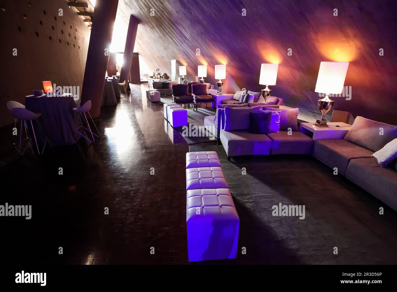 Christmas lights and decorations for a party event or gala dinner Stock ...