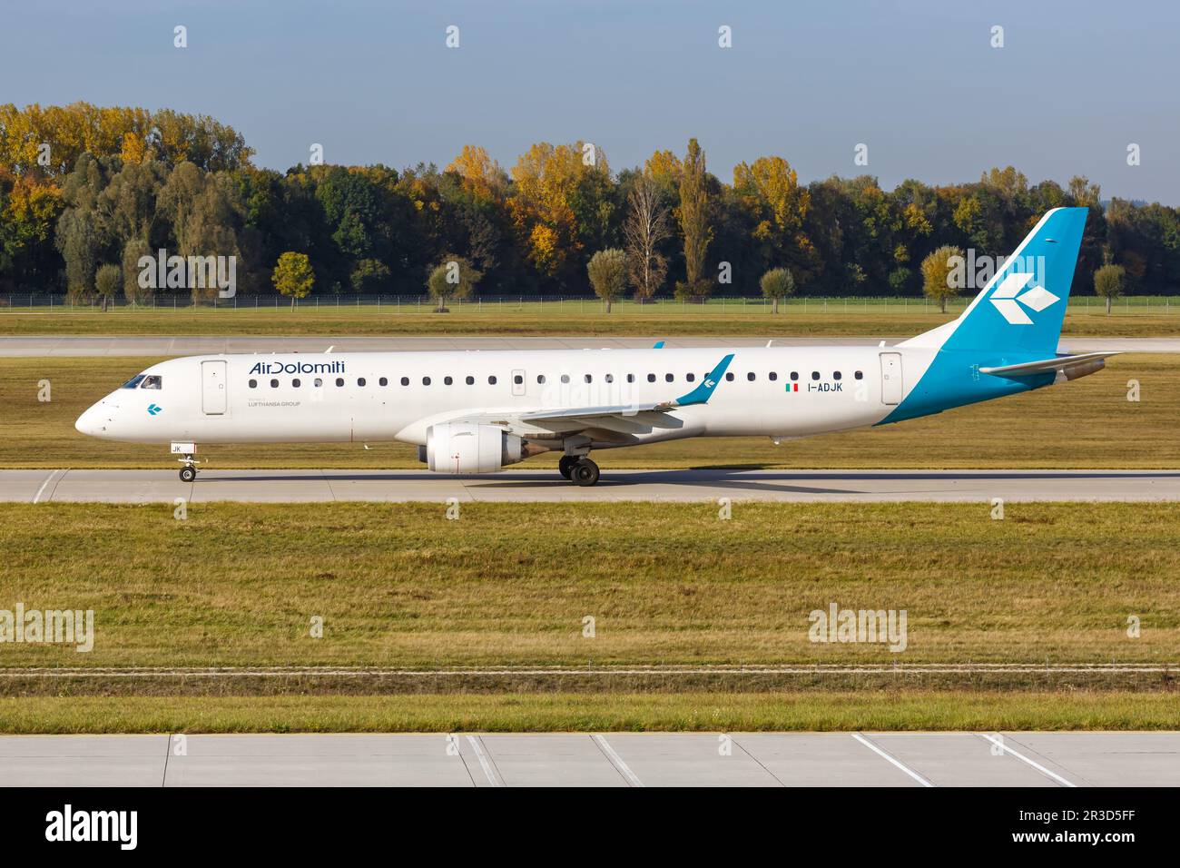 Air Dolomiti Embraer ERJ 195 aircraft Munich Airport in Germany Stock ...
