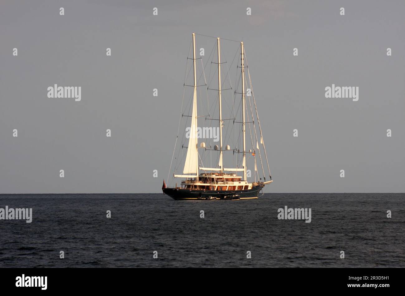 The three mast sailing yacht Eos owned by media movie mogul Barry ...