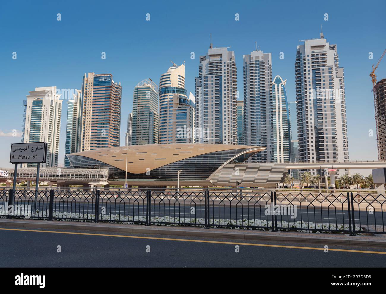 Dubai, United Arab Emirates, March 26, 2023: Dubai Metro station as ...