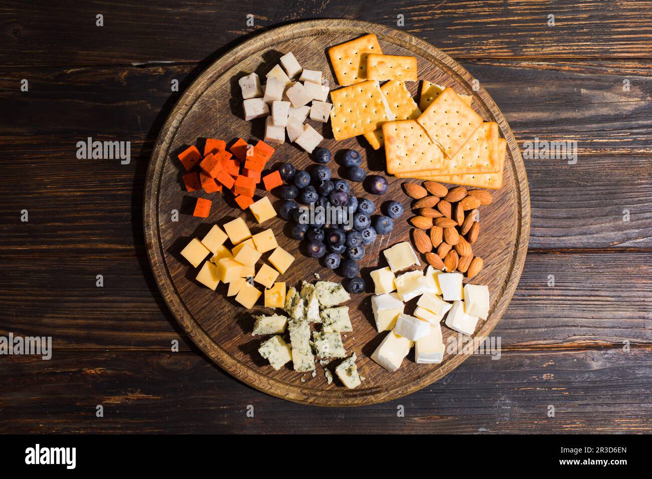 Top view of a delicious snack spread out on a tray Stock Photo - Alamy