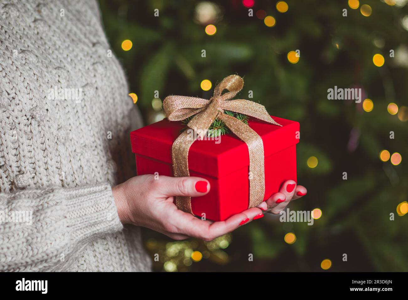 The beautiful christmas present for loved one Stock Photo - Alamy