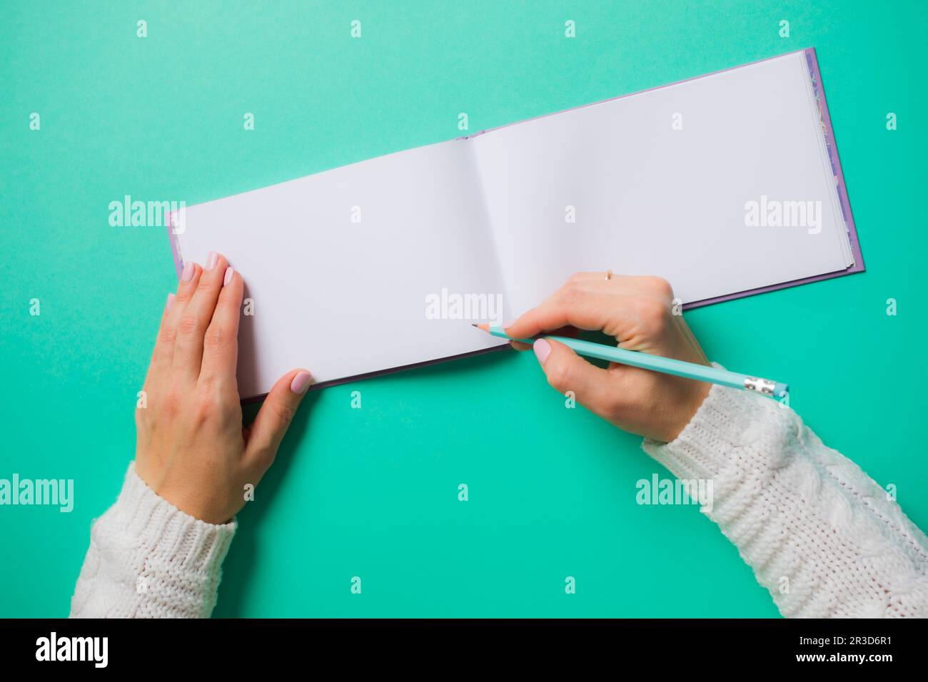 Open book education hand draw hi-res stock photography and images - Alamy