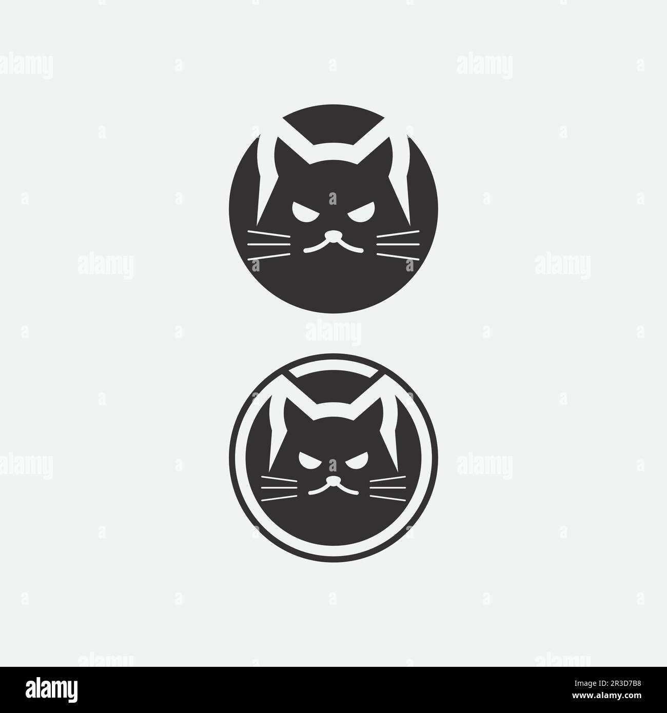 cat logo and vector animal icon footprint kitten calico logo dog symbol ...