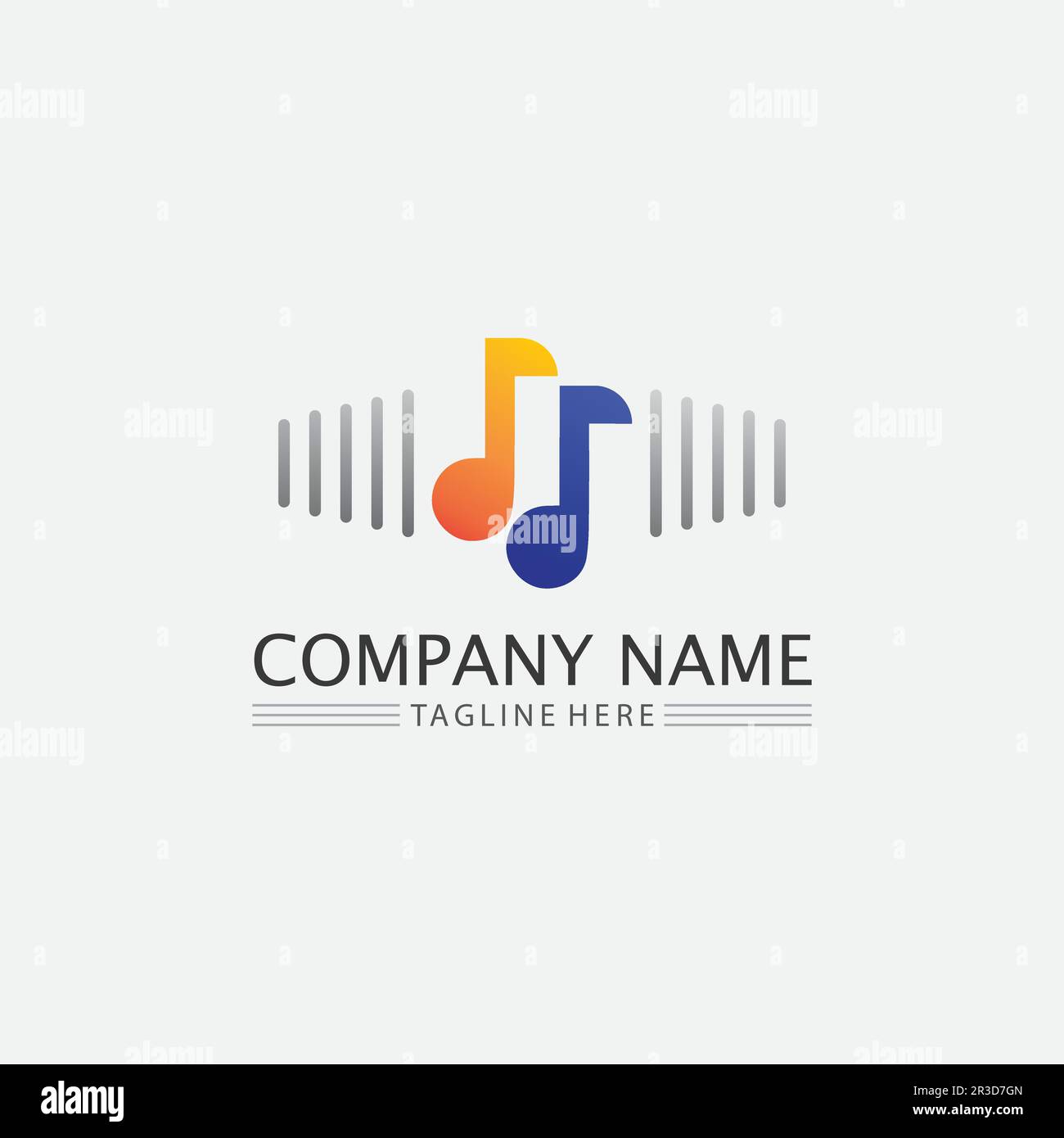 Tone and Music note Icon Vector illustration design Sound waves, audio ...