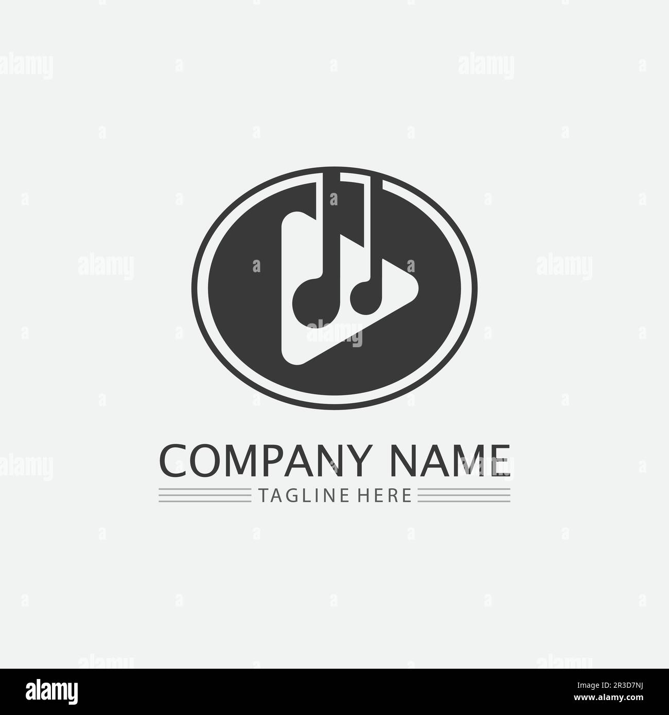 Tone and Music note Icon Vector illustration design Sound waves, audio ...