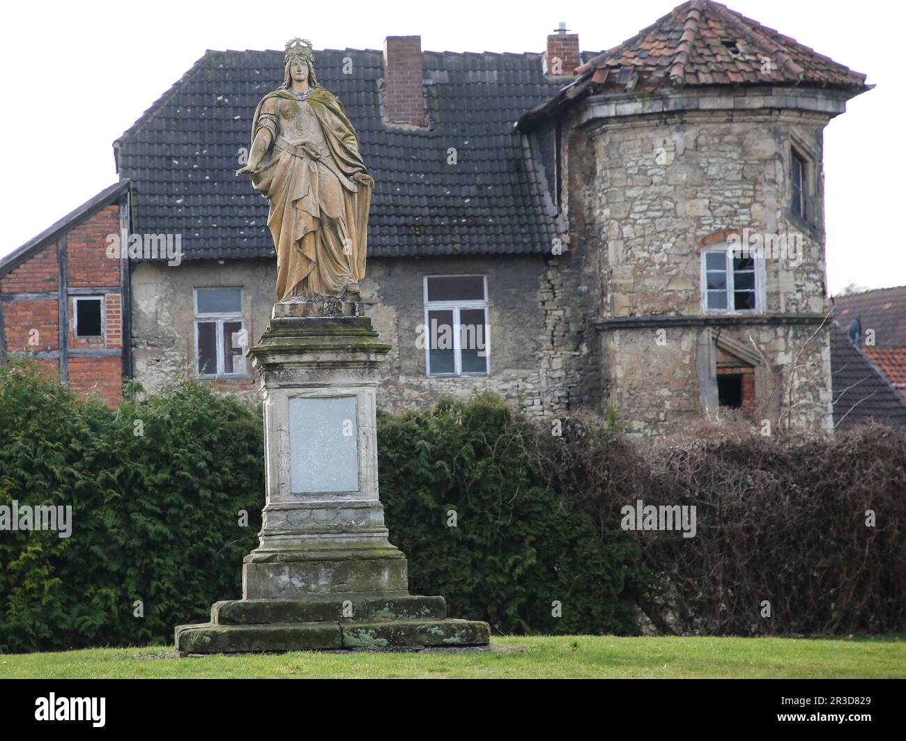 Germania monument with bridge gate house of the former residence and ...