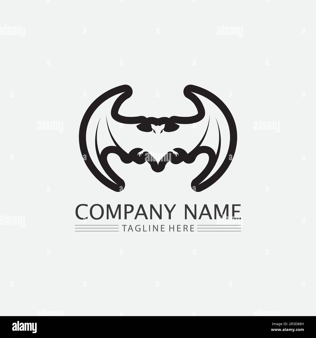 Bat logo animal and vector, wings, black, halloween, vampire, gothic ...