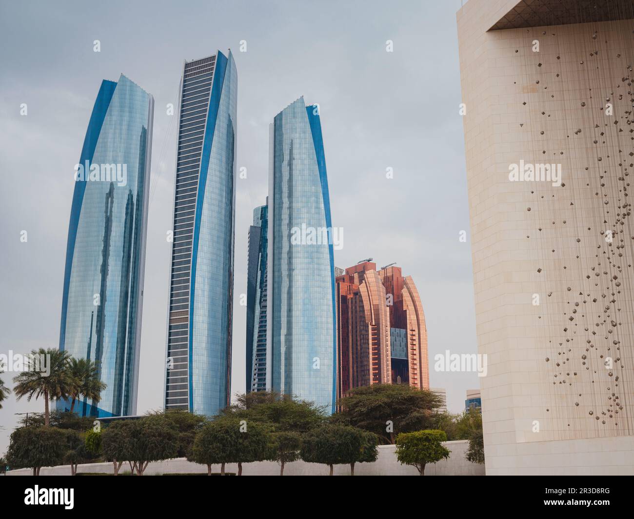 Abu Dhabi, UAE - March 19, 2023: Founder's monument with the face ...