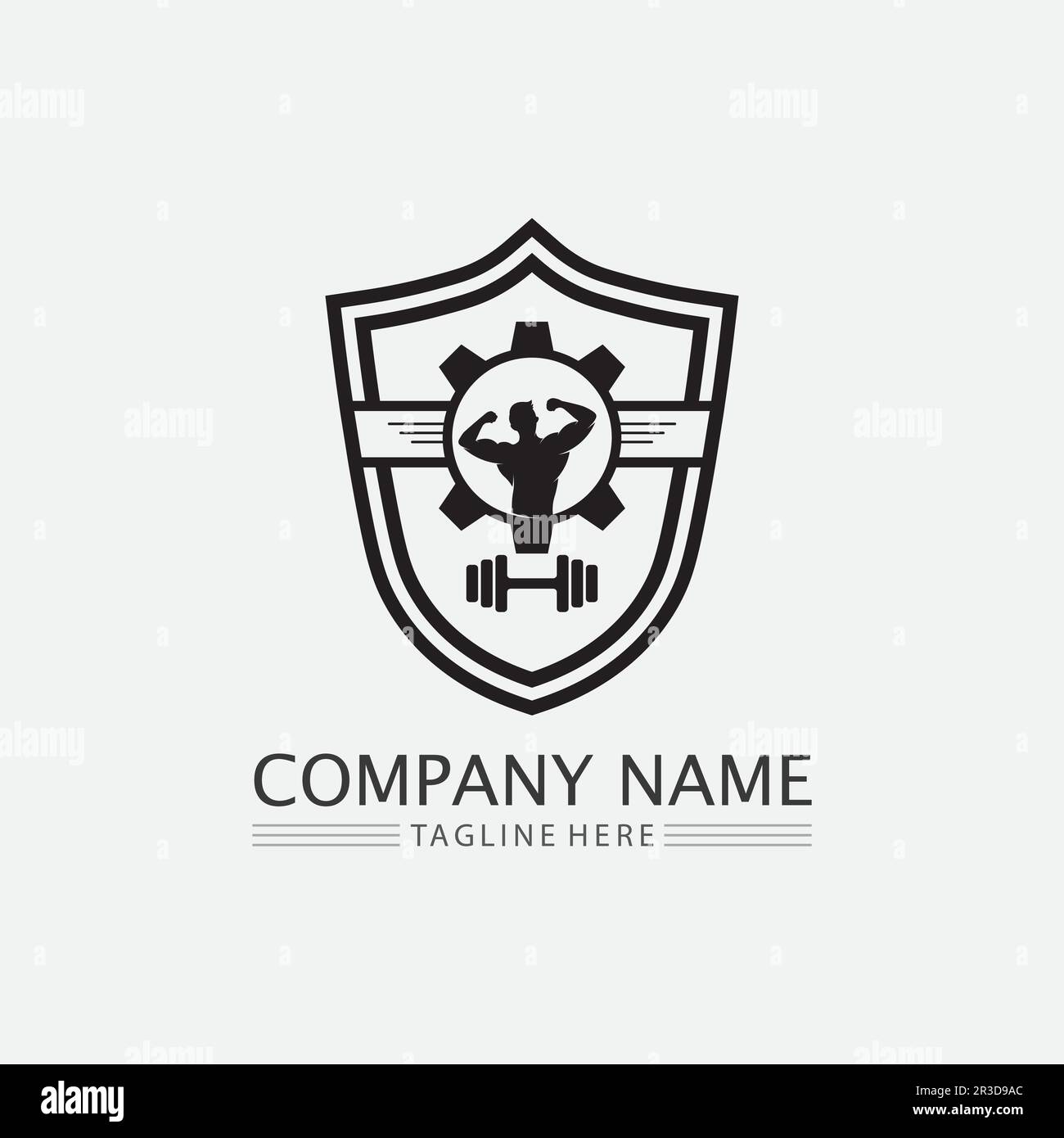 GYM Vector object and Icons for Sport Label, Gym Badge, Fitness Logo ...