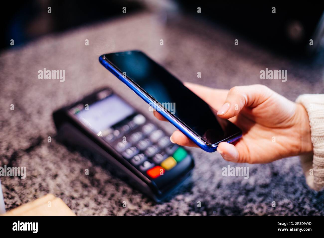 Easier way to use mobile payment then traditional Stock Photo - Alamy