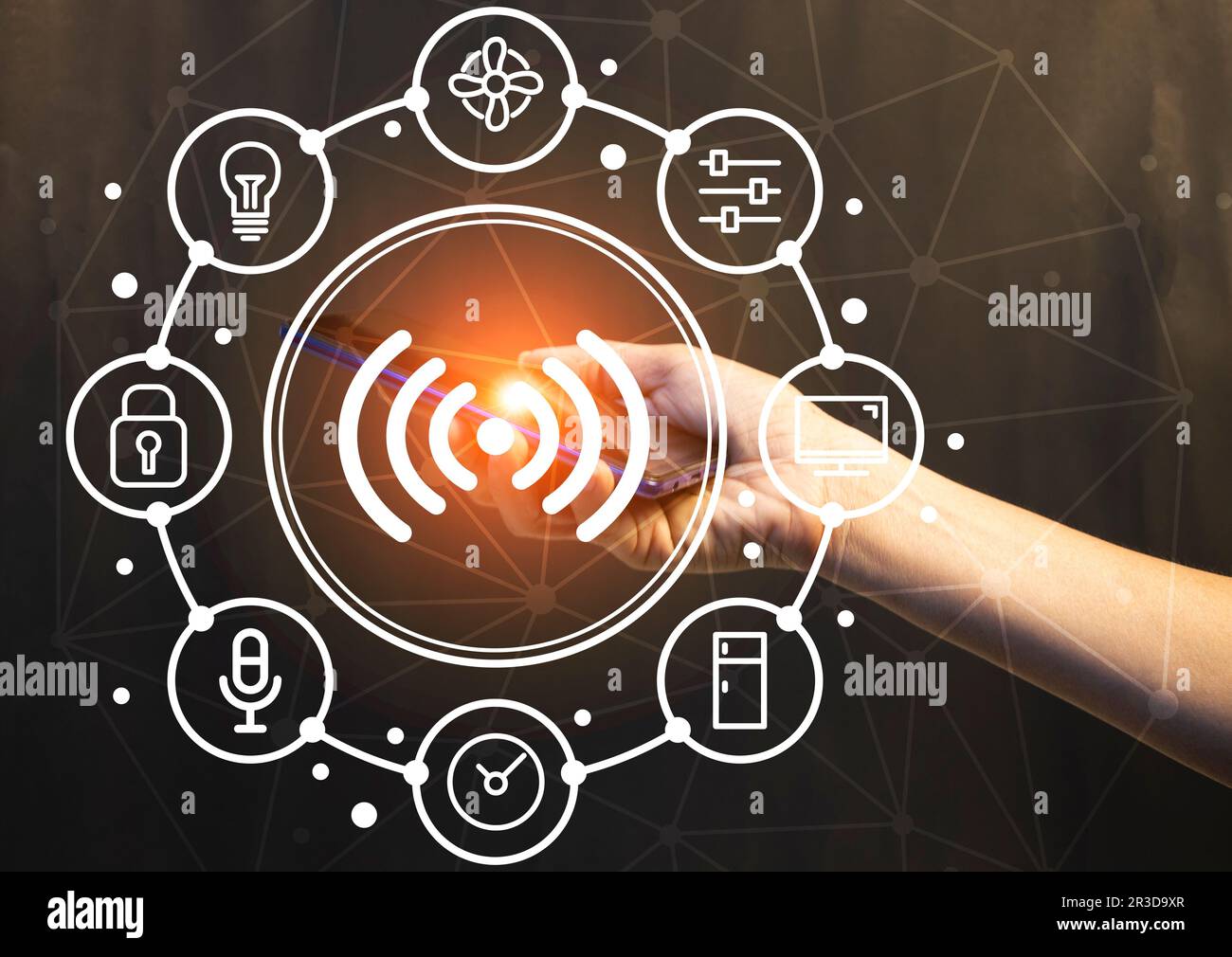 smart home concept and wireless control technology Stock Photo - Alamy