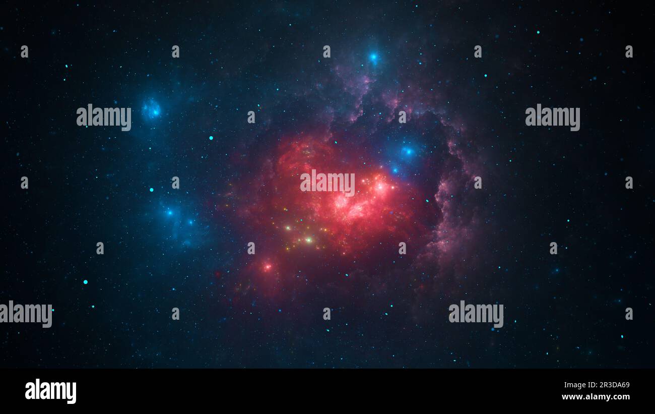 Universe Space scene with planets, stars and galaxies, nebula. Panorama ...