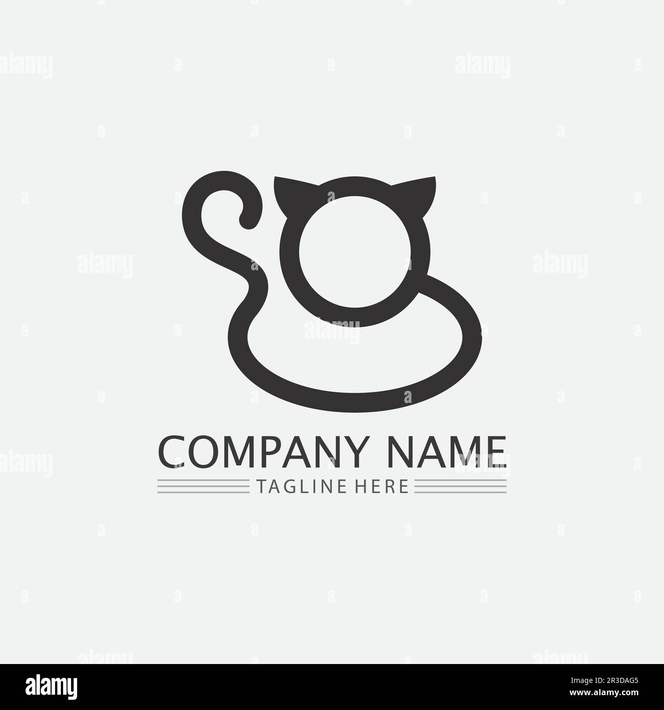 cat logo and vector animal icon footprint kitten calico logo dog symbol ...