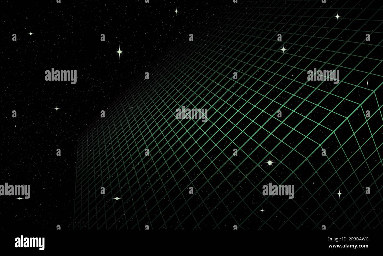 Synthwave Wireframe Net Illustration Abstract Digital Background 80s 90s Retro Futurism