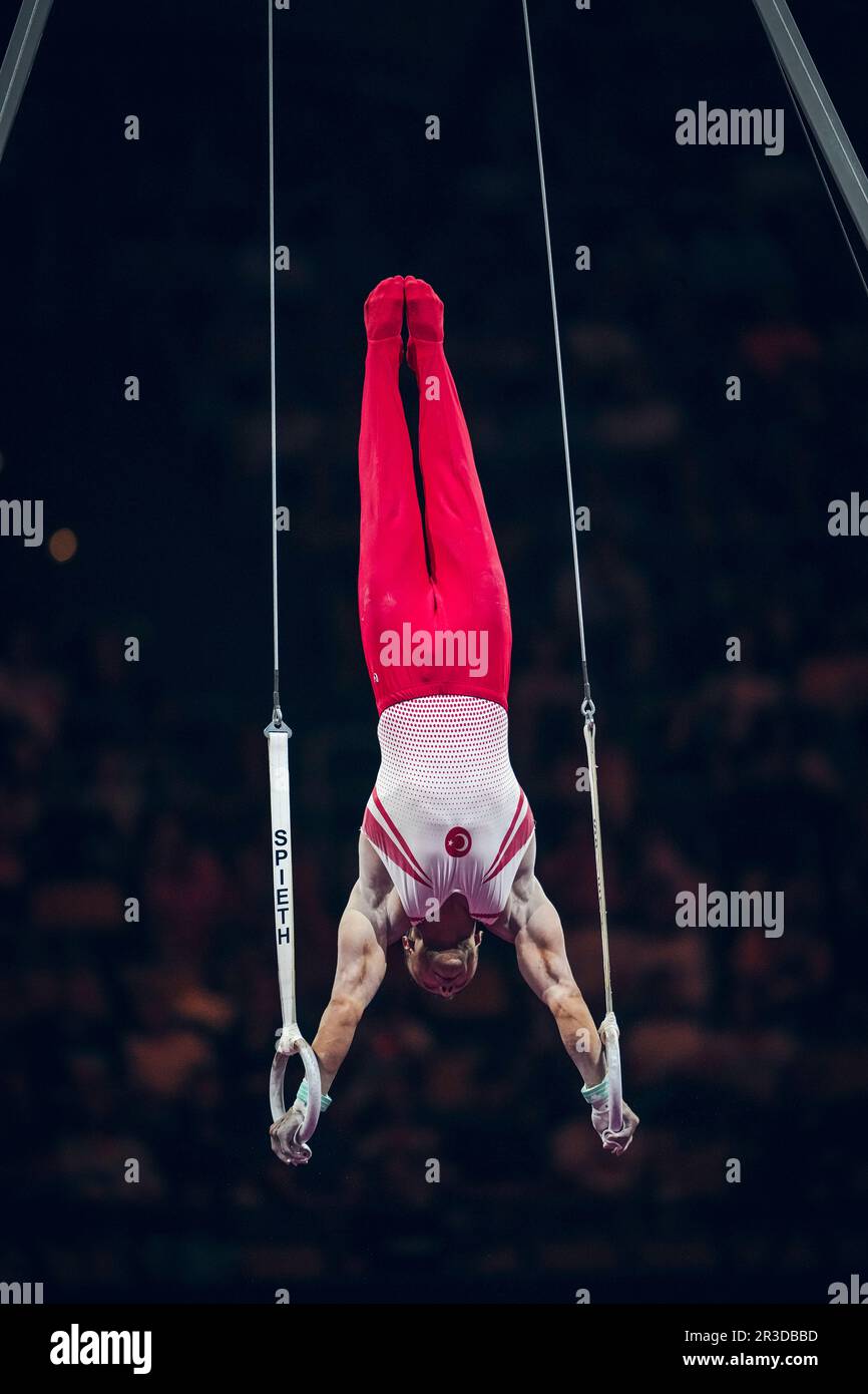 Adem Asil participating in the 2022 Munich European Gymnastics ...