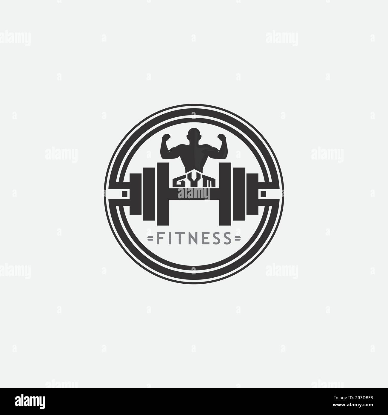 GYM Vector object and Icons for Sport Label, Gym Badge, Fitness Logo ...