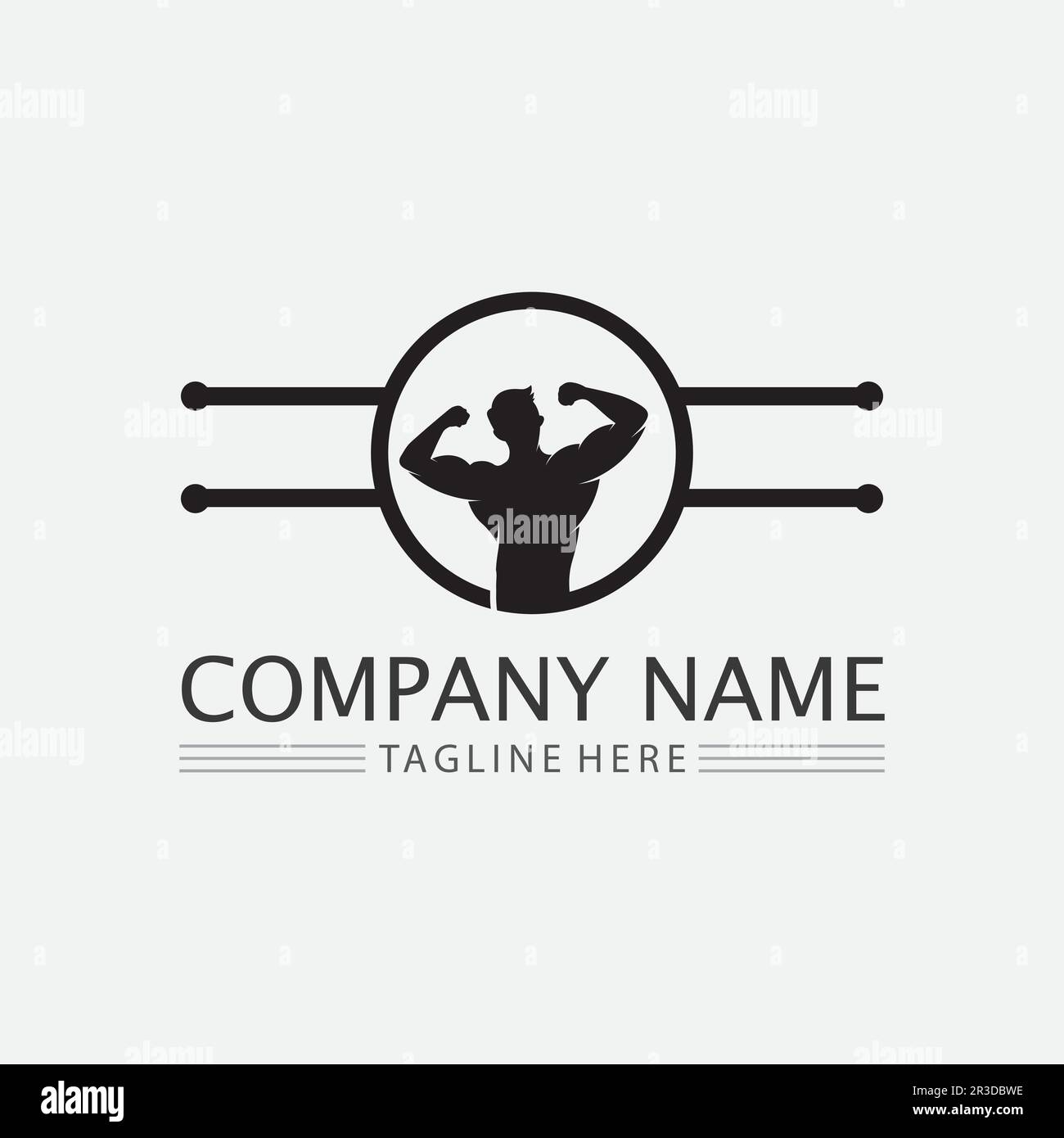 GYM Vector object and Icons for Sport Label, Gym Badge, Fitness Logo ...