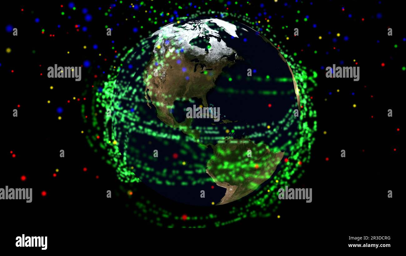 Artistic 3D illustration of the earth globe Stock Photo - Alamy