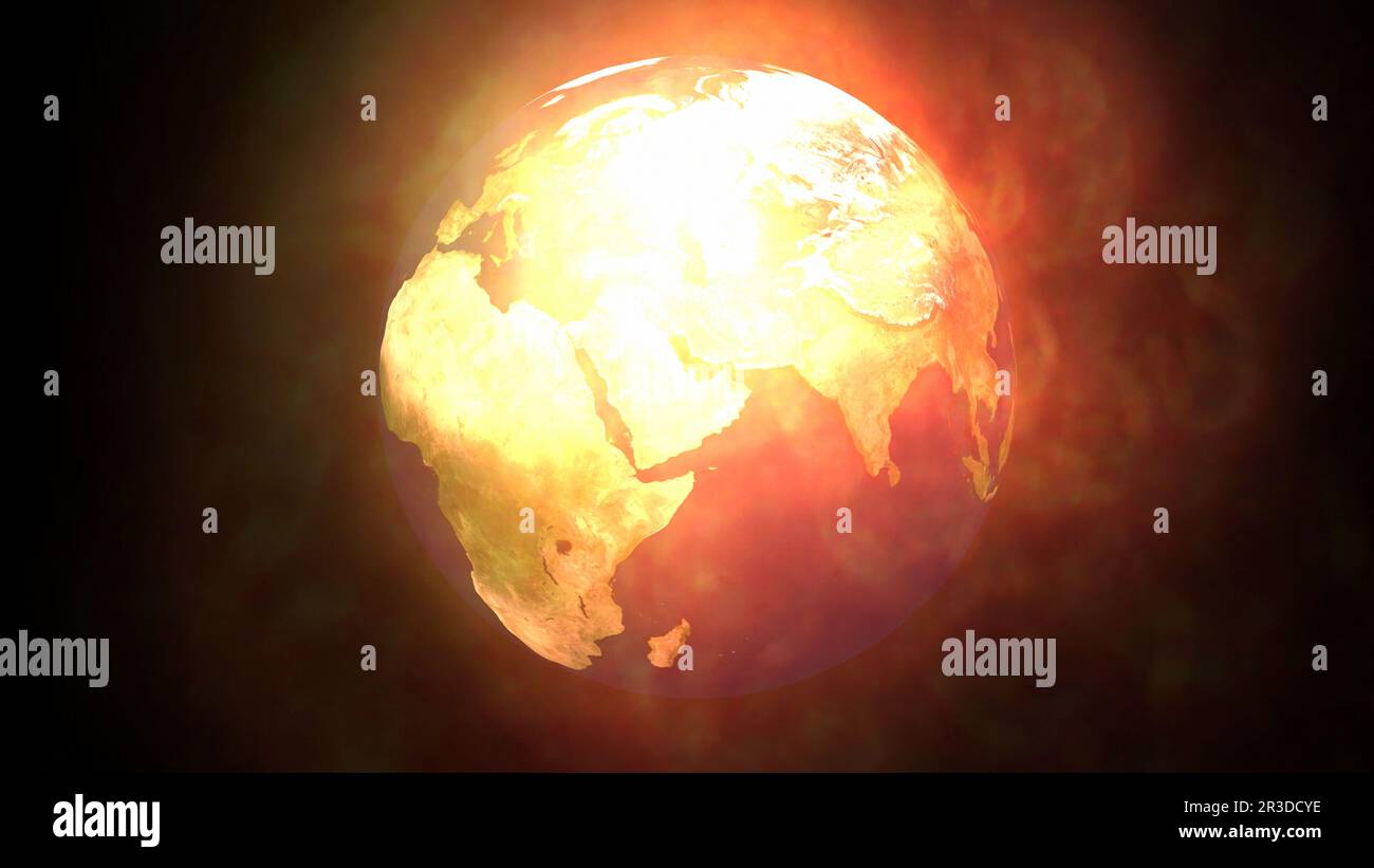 Artistic 3D illustration of the earth globe Stock Photo - Alamy