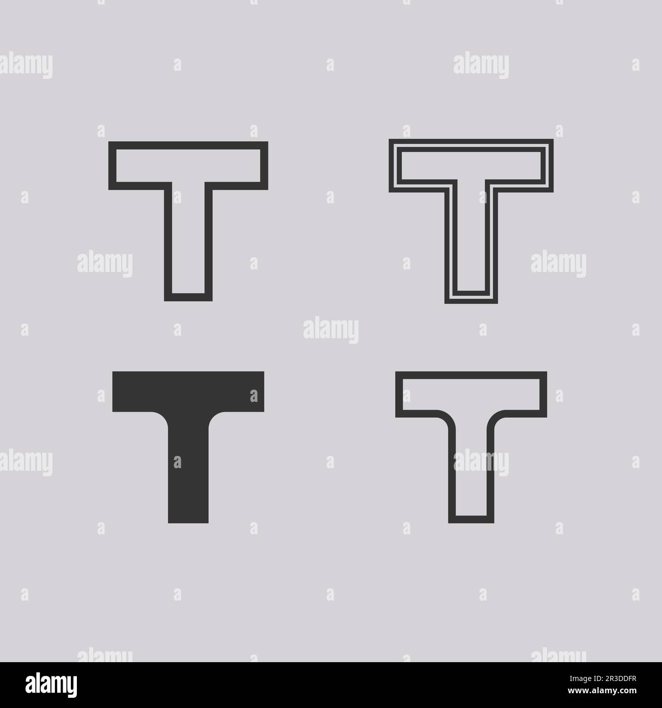 T letter and font T logo vector font alphabet design and icon T Stock ...