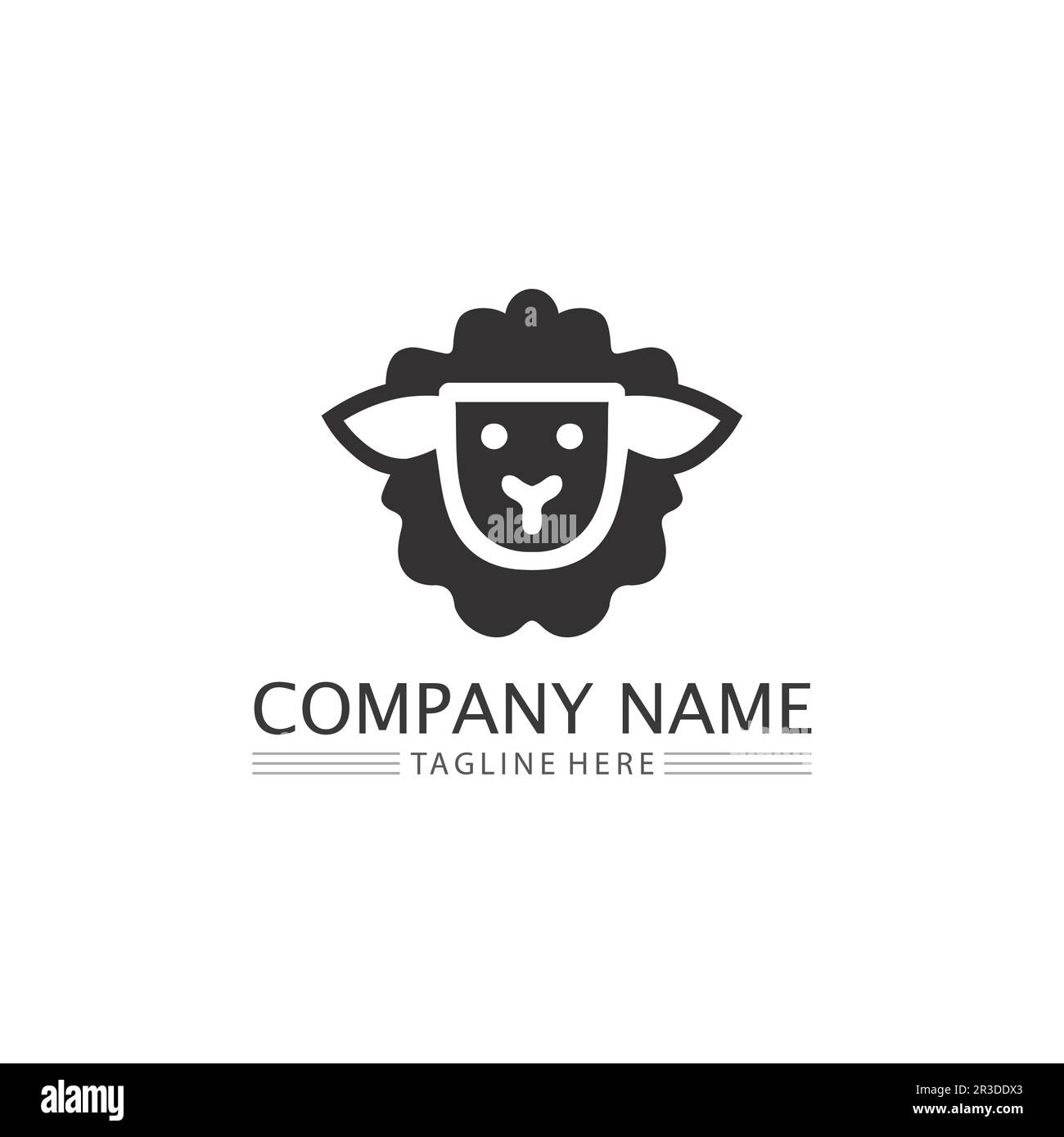 Sheep vector icon animal logo design silhouette illustration Stock ...