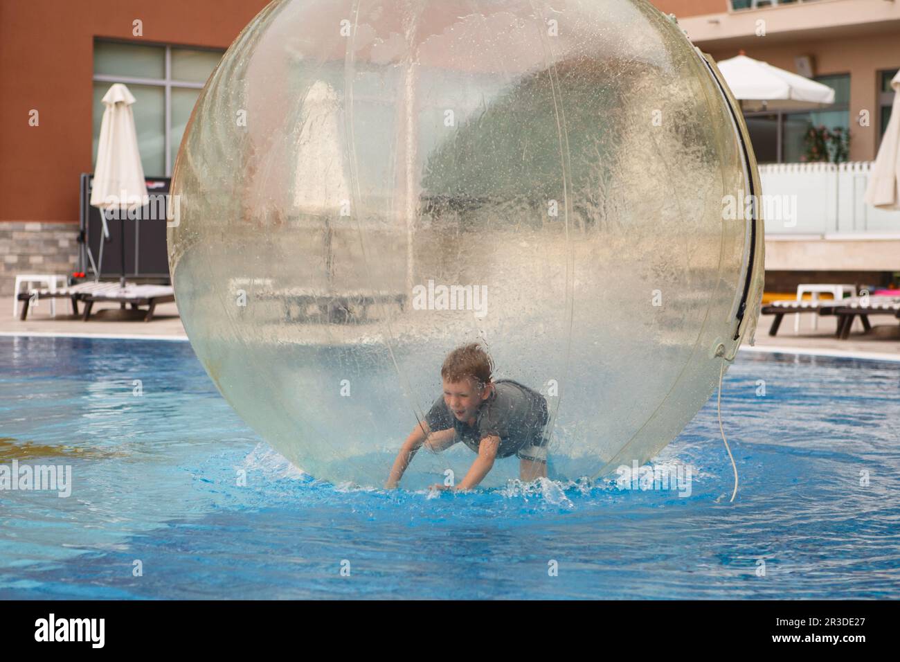 Boy inside giant bubble hi-res stock photography and images - Alamy