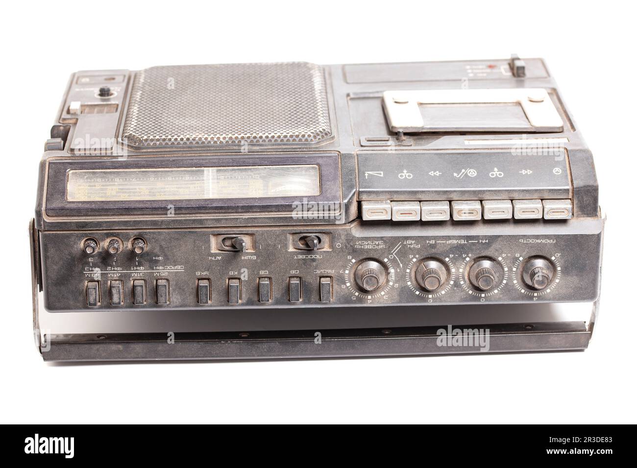 Retro portable stereo cassette recorder from 80s Stock Photo - Alamy
