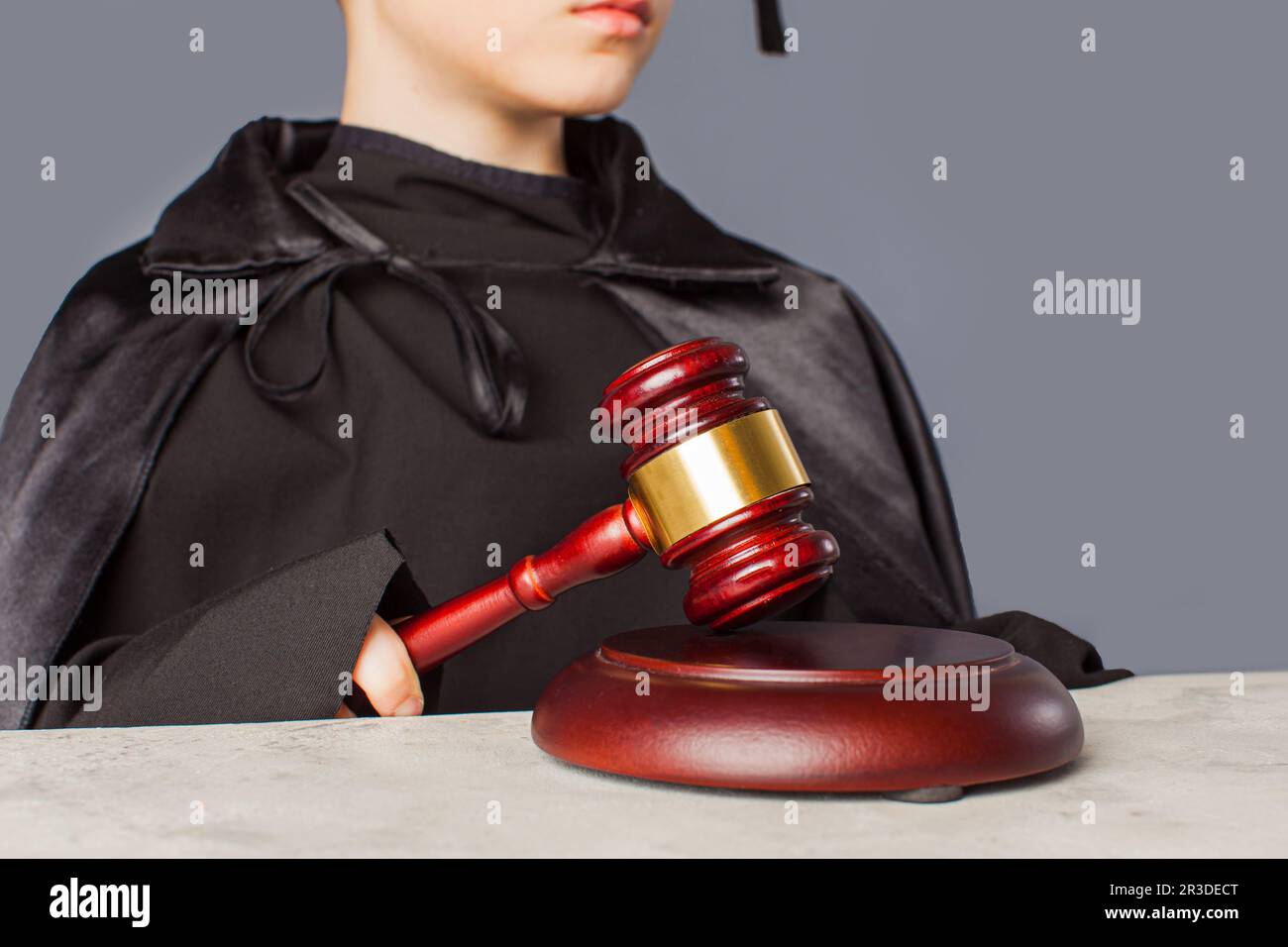 Portrait of serious smart child in graduation cap Stock Photo - Alamy