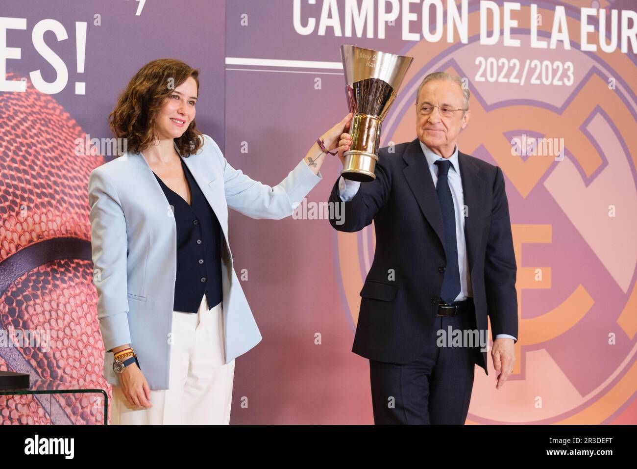 Madrid, Spain. 23rd May, 2023. Madrid's President Isabel Diaz Ayuso and ...