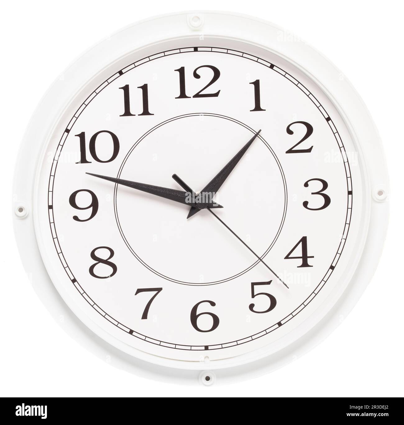 Clock face isolated on white Stock Photo - Alamy