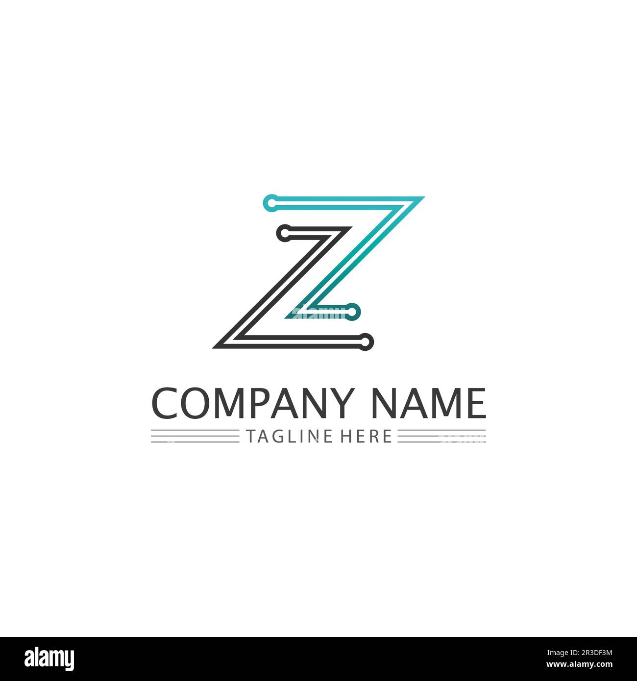 Z letter and font Z logo design vector identity illustration Stock ...