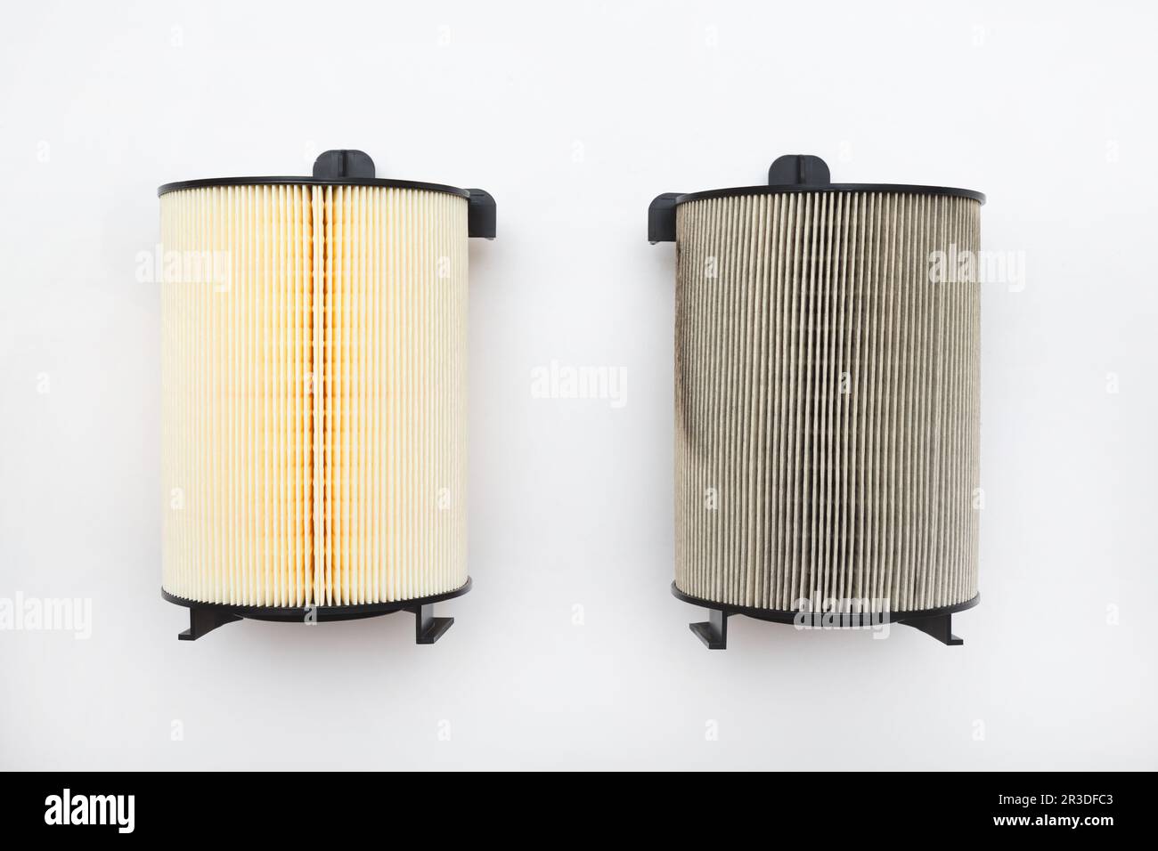 New Clean and Old Dirty Air Filter for a Turbocharged Car Engine Stock ...