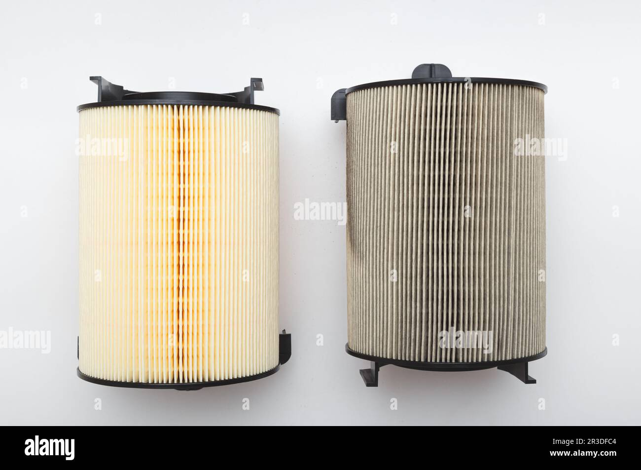 New Clean and Old Dirty Air Filter for a Turbocharged Car Engine Stock ...