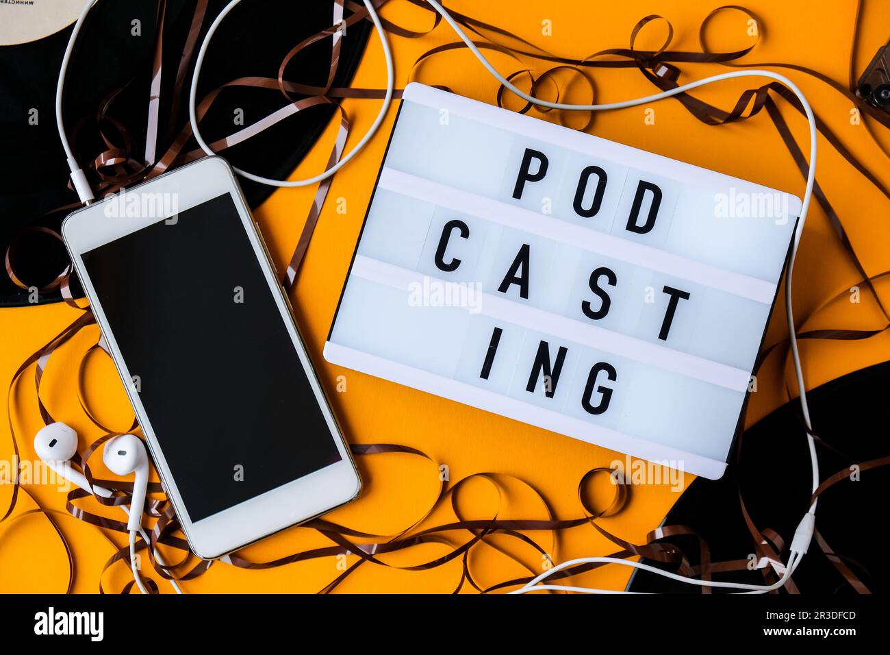 Cassette tape headphones listening hi-res stock photography and images ...