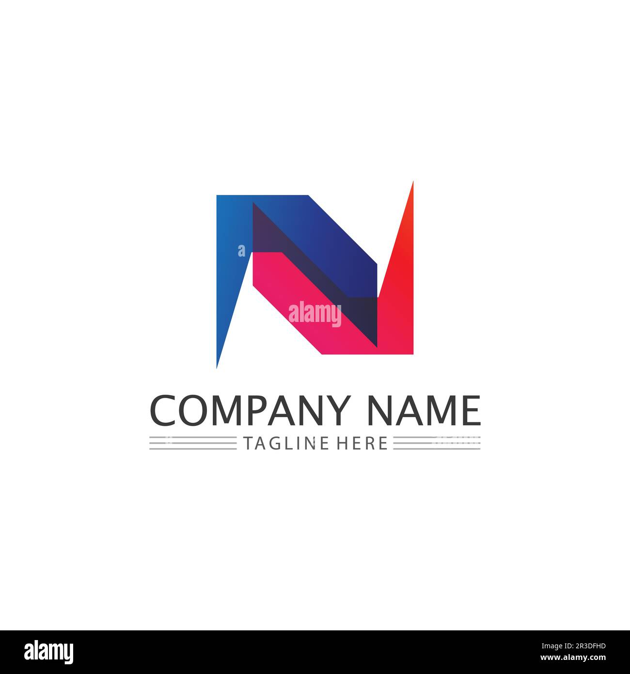 N letter and logo font company logo business and letter initial N ...