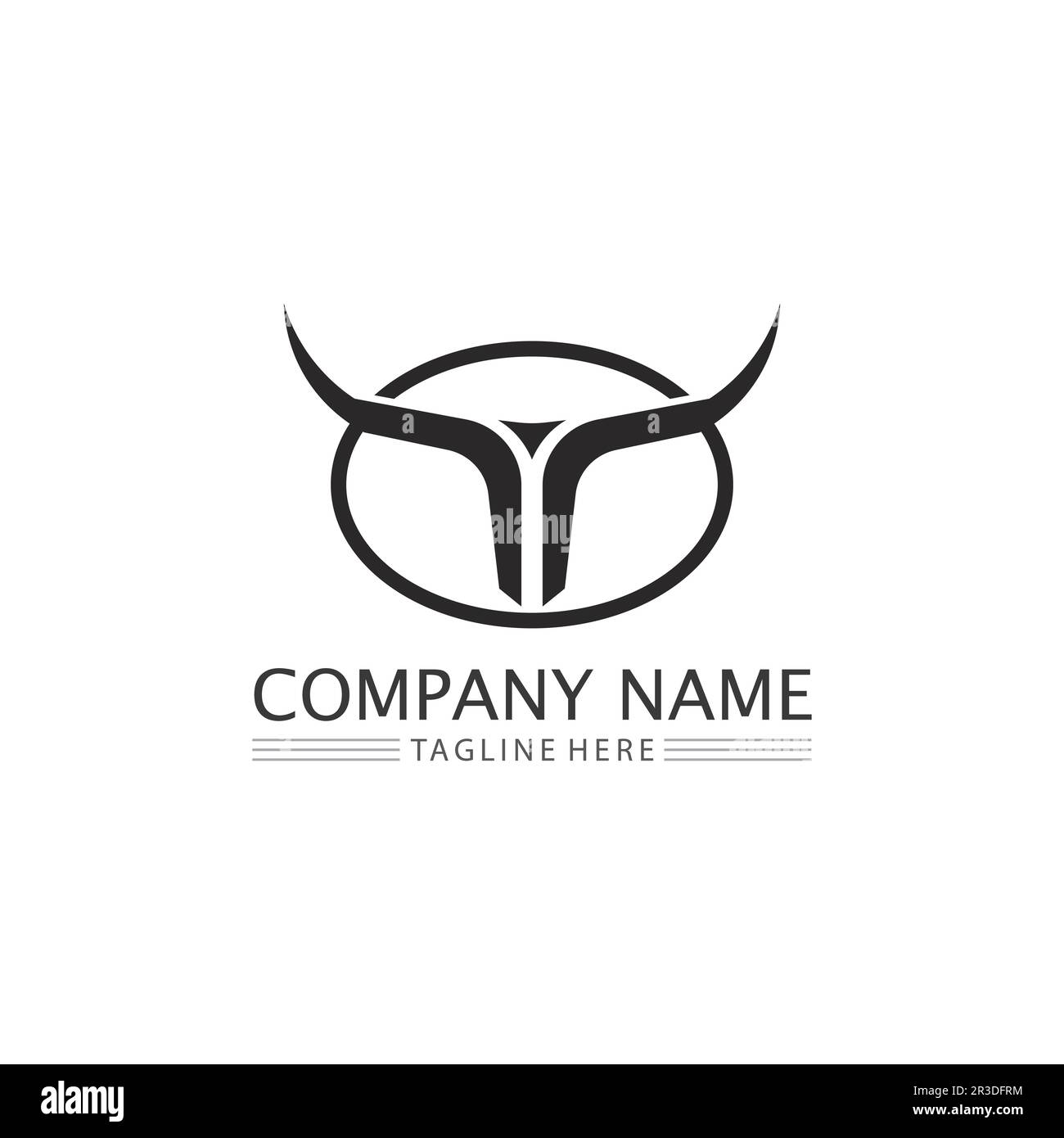 Bull and buffalo head cow animal mascot logo design vector for sport ...