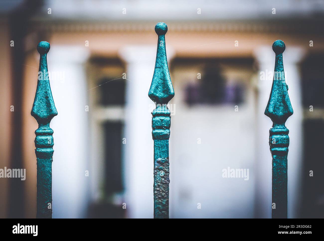 Detail of cast iron fence Stock Photo - Alamy